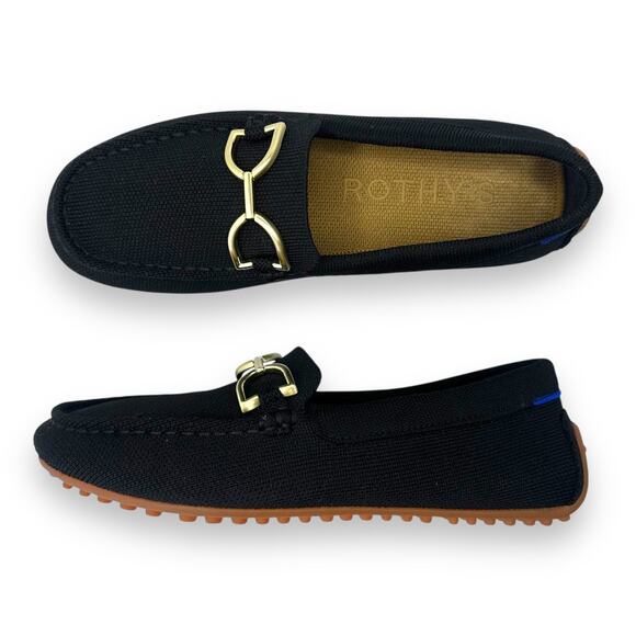 Rothy's | Shoes | Rothys Womens The Double Bit Driver Loafer Sz 6 Black ...